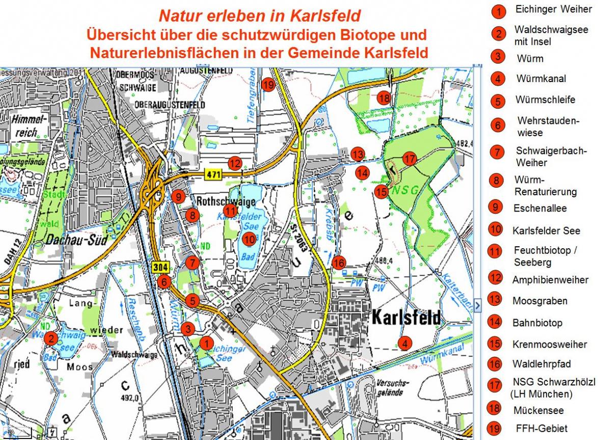 Übersicht aller Karlsfelder Biotope